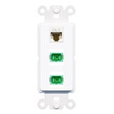 RiteAV 1 Port CAT6 2 SC-APC-Simplex Coupler Jack Insert Rocker Module ...
