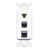 RiteAV 1 Port CAT6 CAT6-SHIELDED CAT7 Coupler Jack Insert Rocker Module ...