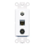 RiteAV 1 Port CAT6-SHIELDED Coax TOSLINK Coupler Jack Insert Rocker ...