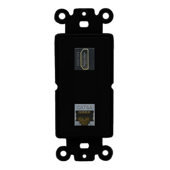 RiteAV 1 Port CAT6A HDMI Coupler Jack Insert Rocker Module Female ...