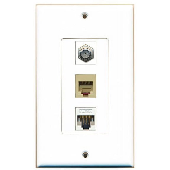 Wall plate: Surface Block (Biscuit Jack) CAT6 RJ45 4 Port, Punch-down ...