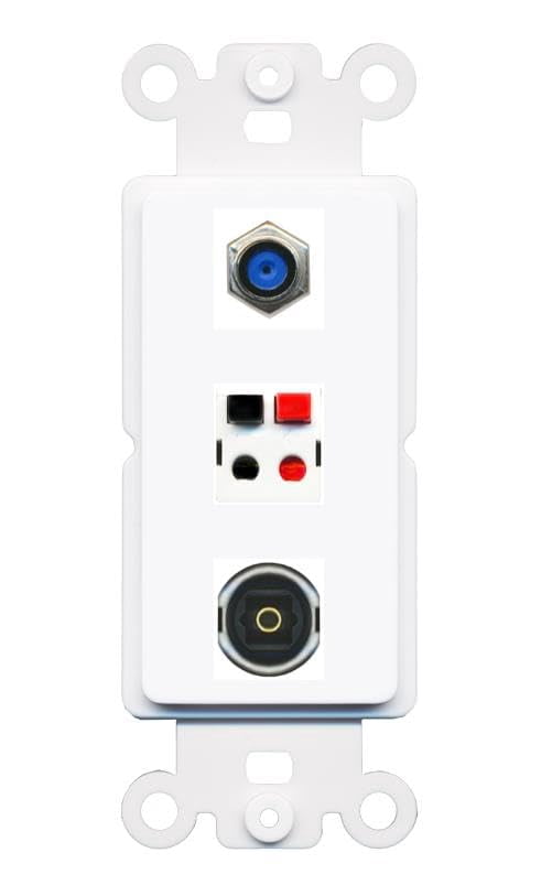 RiteAV 1 Port F81 Speaker TOSLINK Coupler Jack Insert Rocker Module ...
