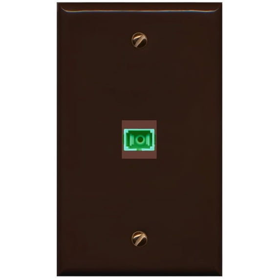 RiteAV 1 Port Fiber Optic Coupler Jack SC Simplex Singlemode APC Wall ...