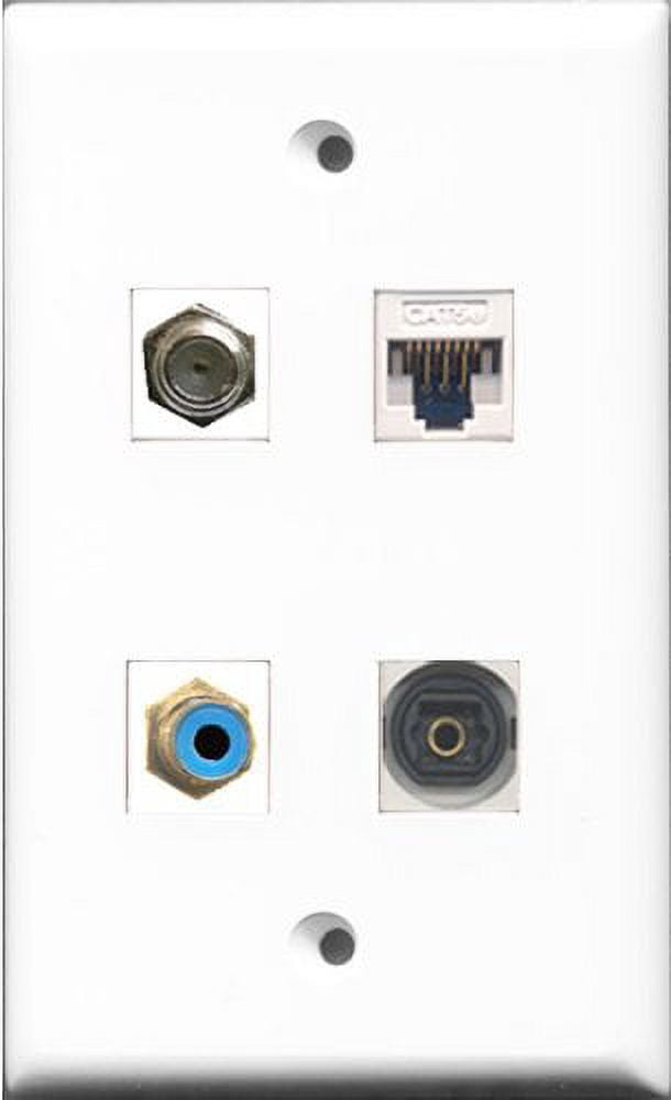 RiteAV 1 Port RCA Blue and 1 Port Coax Cable TV- F-Type and 1 Port ...