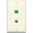 RiteAV 1 Port SC-APC Fiber Simplex Coax Cable TV Wall Plate - 1 Gang ...