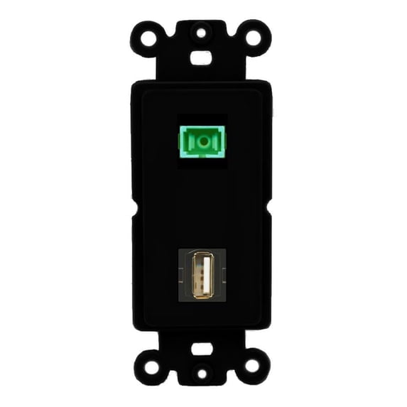 RiteAV 1 Port SC-APC-SX USB2 Coupler Jack Insert Rocker Module Female ...