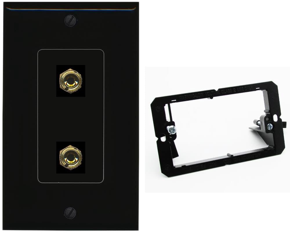 RiteAV 2 Banana 1 Speaker Surround Female Coupler Binding Post Wall ...