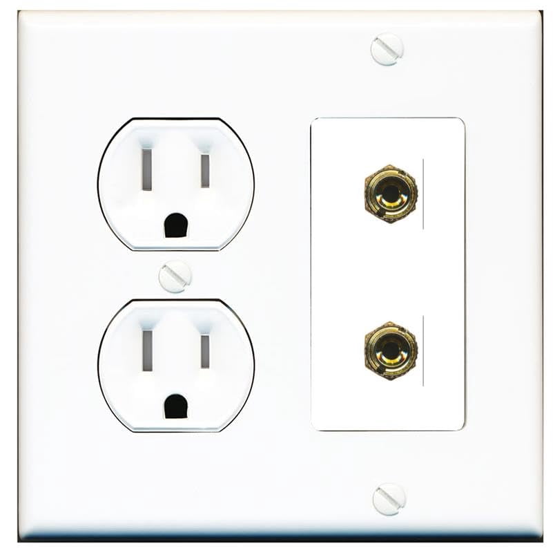 RiteAV 2 Banana 1 Speaker Surround Female Coupler Binding Post Wall ...