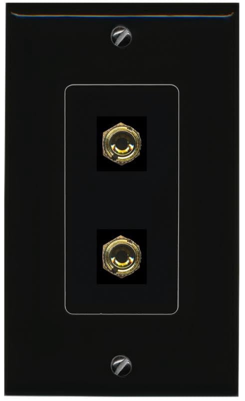 RiteAV 2 Port Banana Keystone Jack Plug (1 Speaker) Binding Post ...