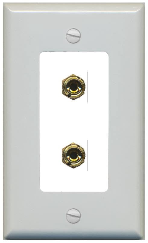 RiteAV 2 Port Banana Keystone Jack Plug (1 Speaker) Binding Post ...