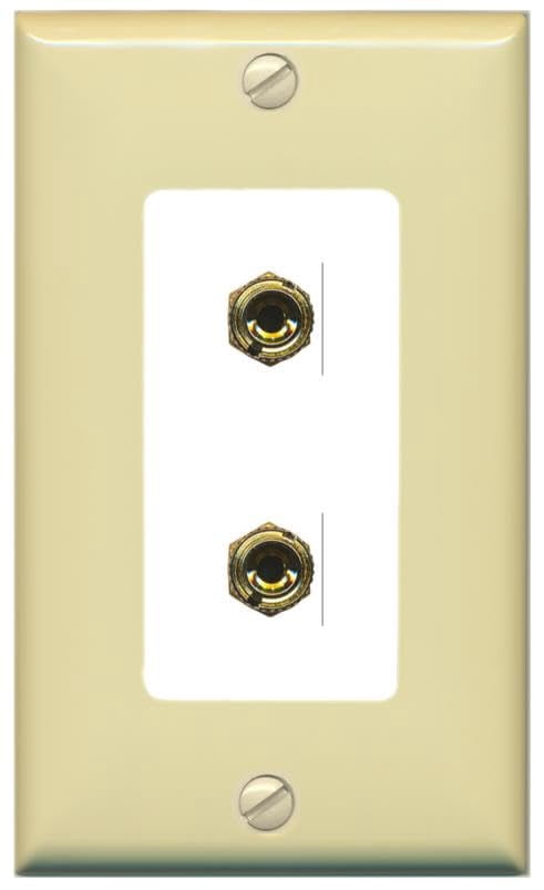 RiteAV 2 Port Banana Keystone Jack Plug (1 Speaker) Binding Post ...