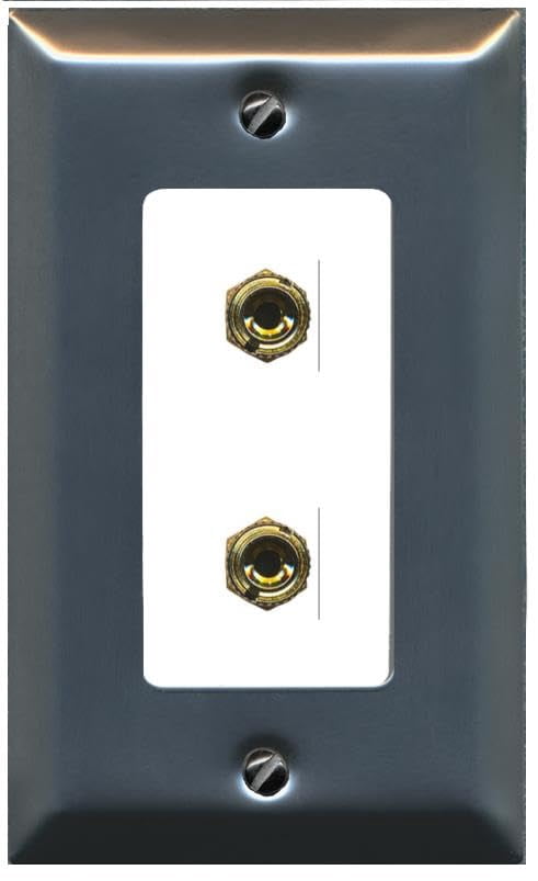 RiteAV 2 Port Banana Keystone Jack Plug (1 Speaker) Binding Post ...