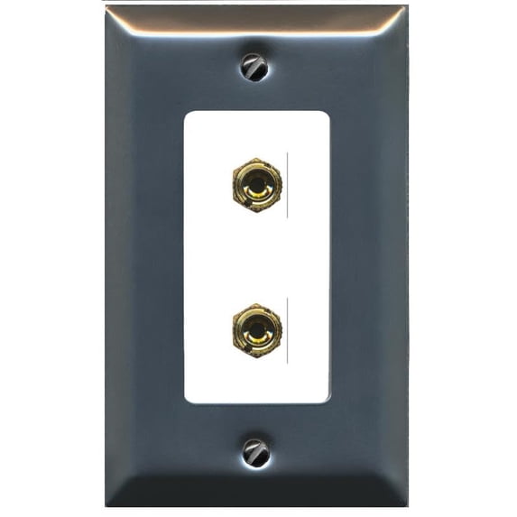 RiteAV 2 Port Banana Keystone Jack Plug (1 Speaker) Binding Post ...