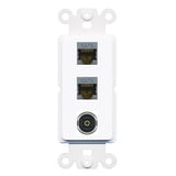 RiteAV 2 Port CAT6-SHIELDED TOSLINK Coupler Jack Insert Rocker Module ...