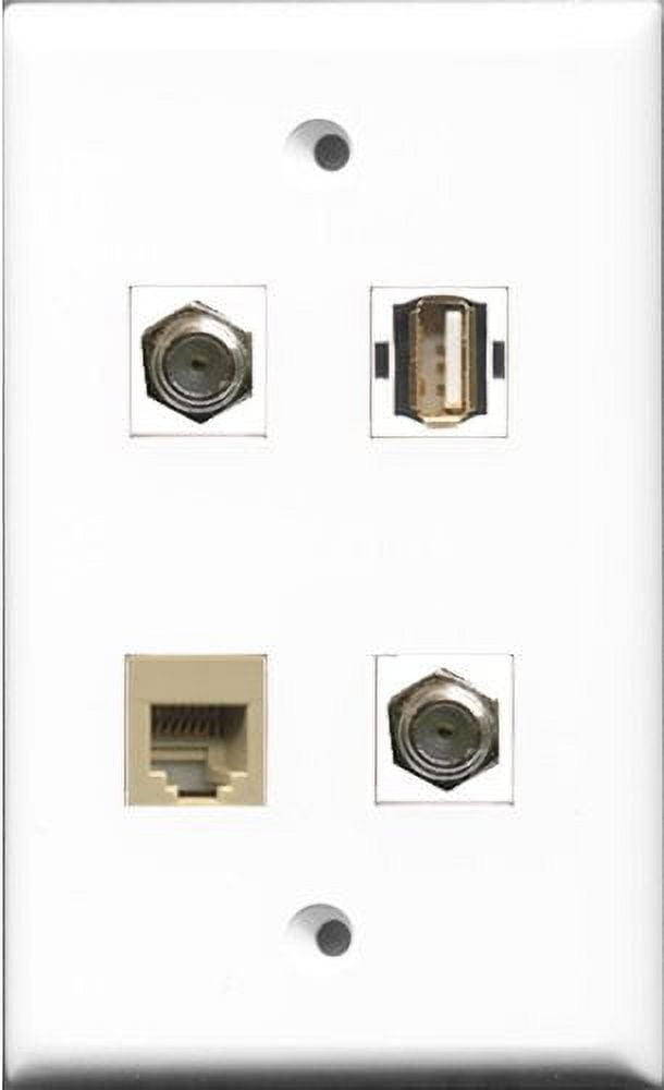 RiteAV - 2 Port Coax Cable TV- F-Type and 1 Port USB A-A and 1 Port ...