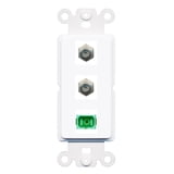 RiteAV 2 Port Coax SC-APC-Simplex Coupler Jack Insert Rocker Module ...