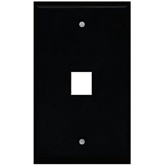 Black Blank Wall Plate