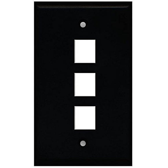 Black Blank Wall Plate