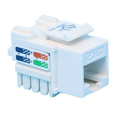 C2G Cat6 RJ45 UTP Keystone Jack - White - Walmart.com
