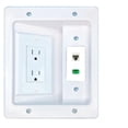 RiteAV CAT5E SC-APC-SX Recessed Wall Plate Cable Concealer Management ...