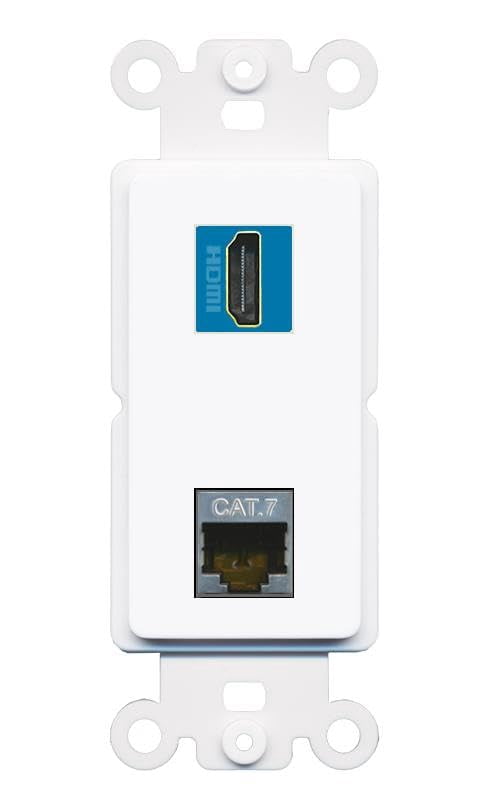RiteAV CAT7 HDMI-Blue Rocker Insert Wall Plate Module [White] - Walmart.com