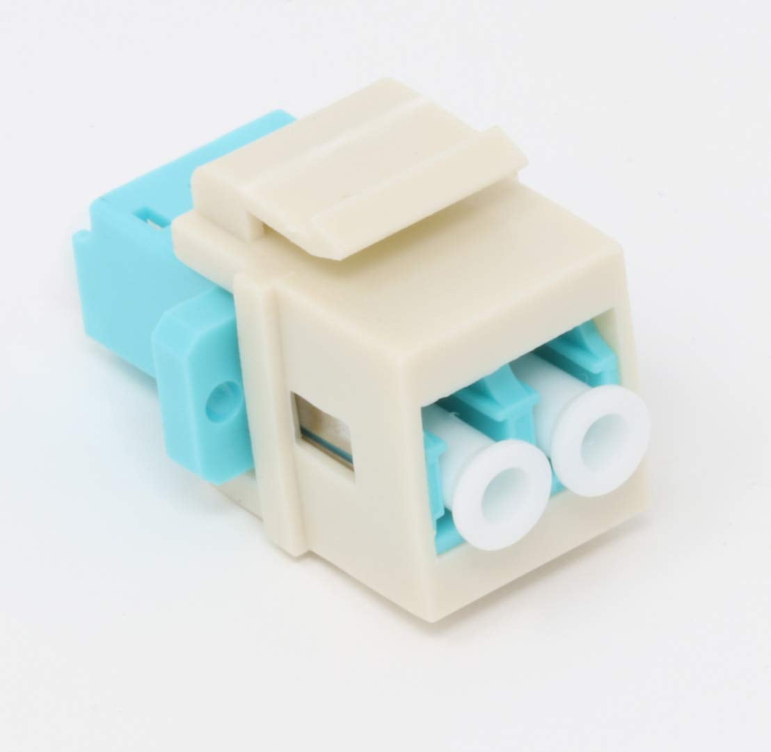 RiteAV Fiber Optic Keystone Coupler Jack LC Duplex Multimode 10GB ...