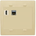 RiteAV HDMI and Cat7 Ethernet Wall Plate - Flat Style 2 Gang [Ivory ...