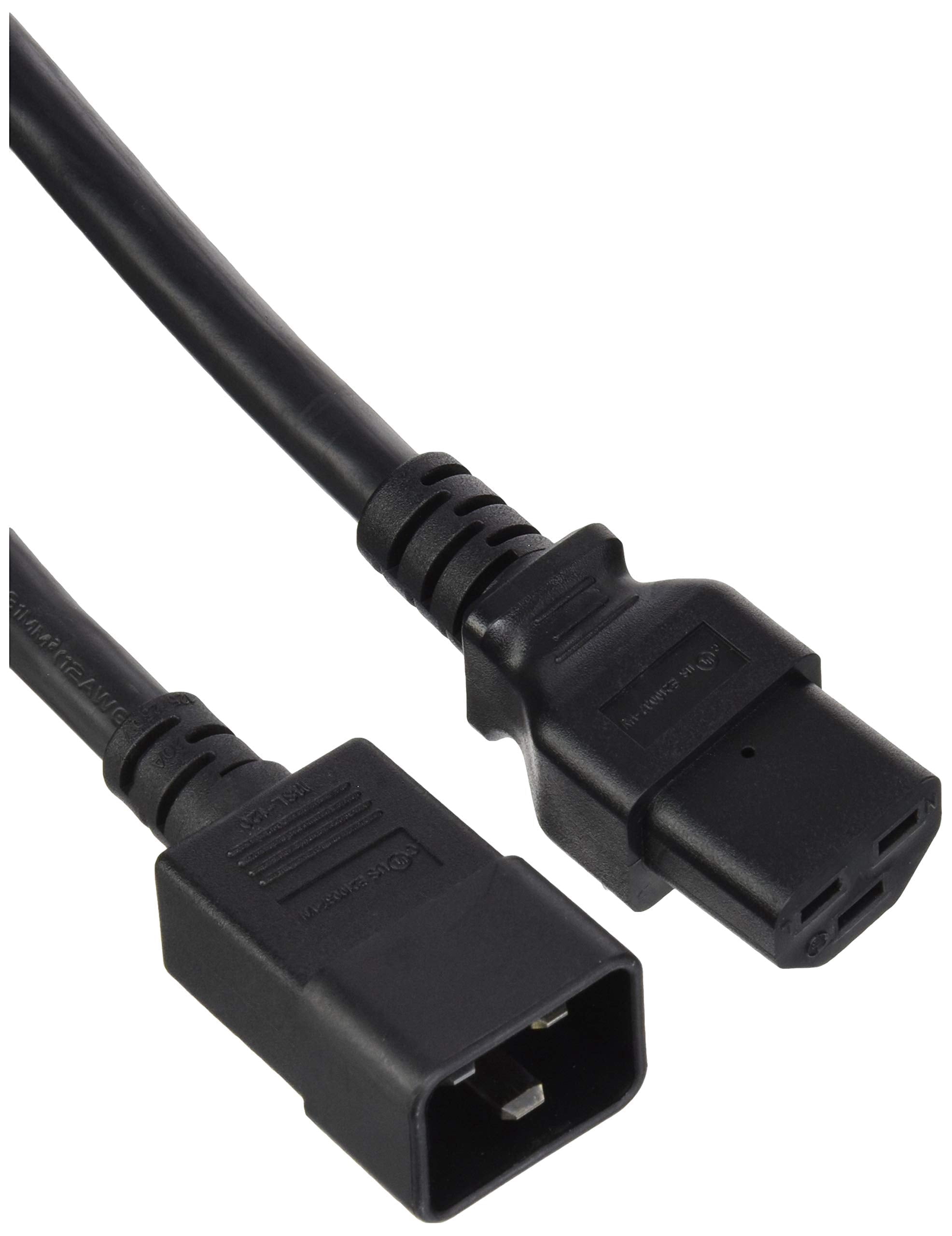 RiteAV Heavy Duty Extension Cord - 15 Feet - Black | IEC 60320 C20 to ...