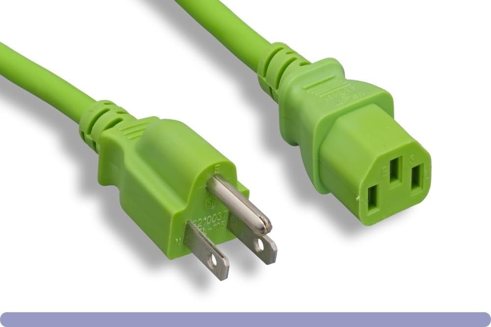 RiteAV - Power Cable/Cord - Multi Color 18AWG 3 Conductor PC Power ...