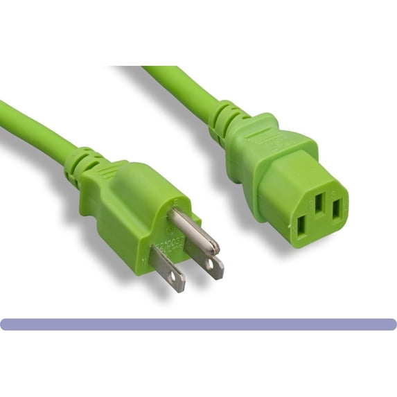 RiteAV - Power Cable/Cord - Multi Color 18AWG 3 Conductor PC Power ...