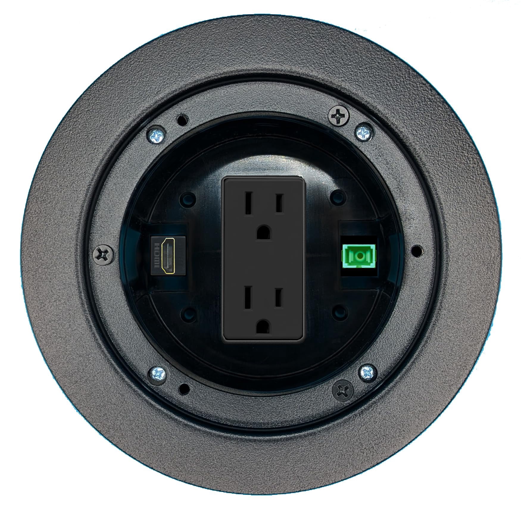 RiteAV SC-APC-SX HDMI Floor Box Wall Plate with Power Outlet [Black ...