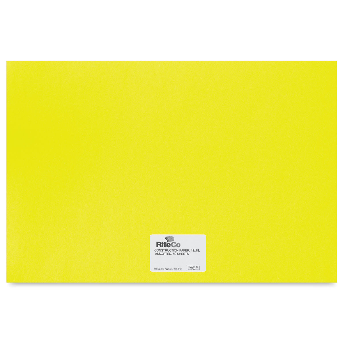 RiteCo Construction Paper - Yellow, 12