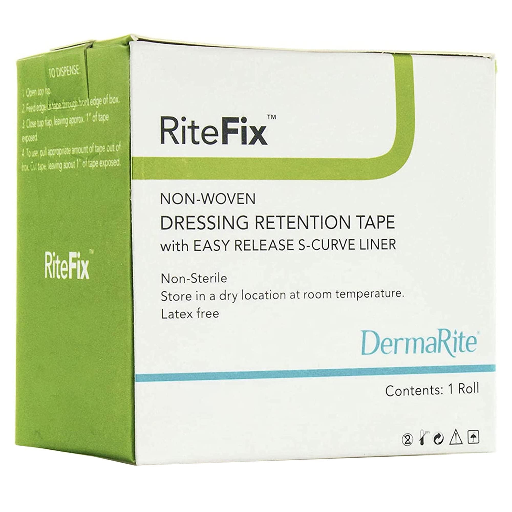 RiteFix Non-Woven Dressing Retention Tape - 1" x 11 yds - with Easy ...