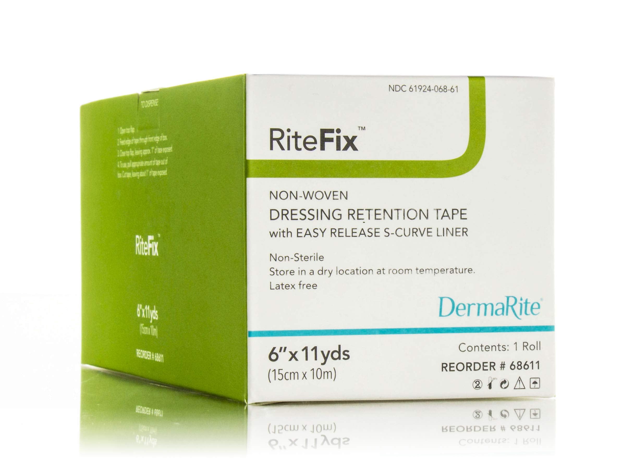 RiteFix Non-Woven Dressing Retention Tape - 6" x 11 yds - with Easy ...