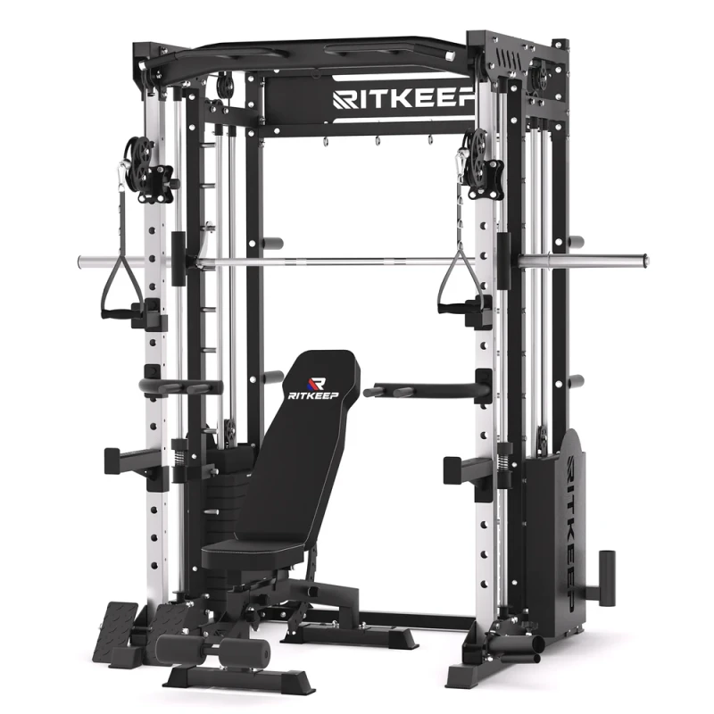 Ritkeep PMAX 5600 Pro Home Gym Smith Machine, 6-in-1 Squat Rack Dual ...