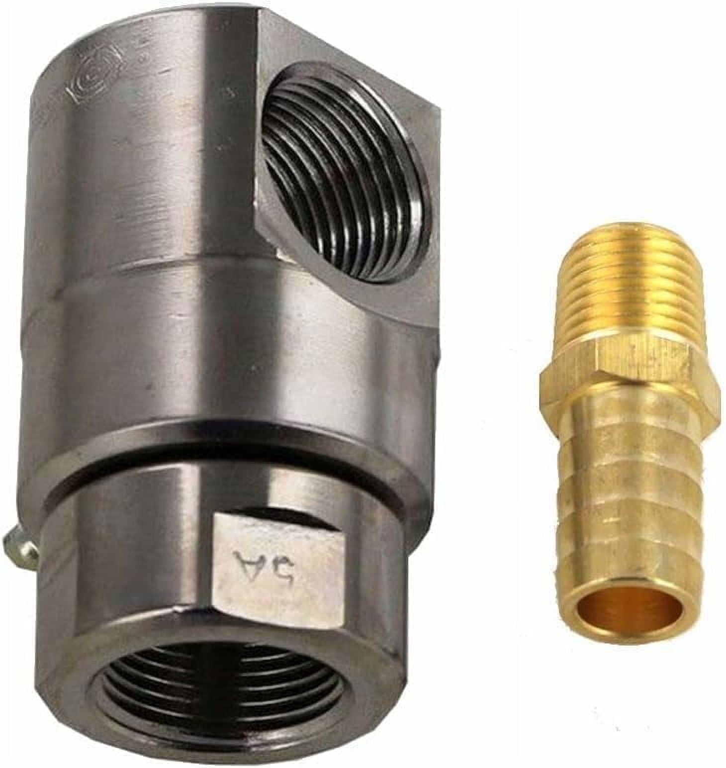 Rittenhouse Super Swivel Heavy-Duty Hose Reel Swivel 3/4" NPT with Brass Hose Barb Fitting 1/2 ...