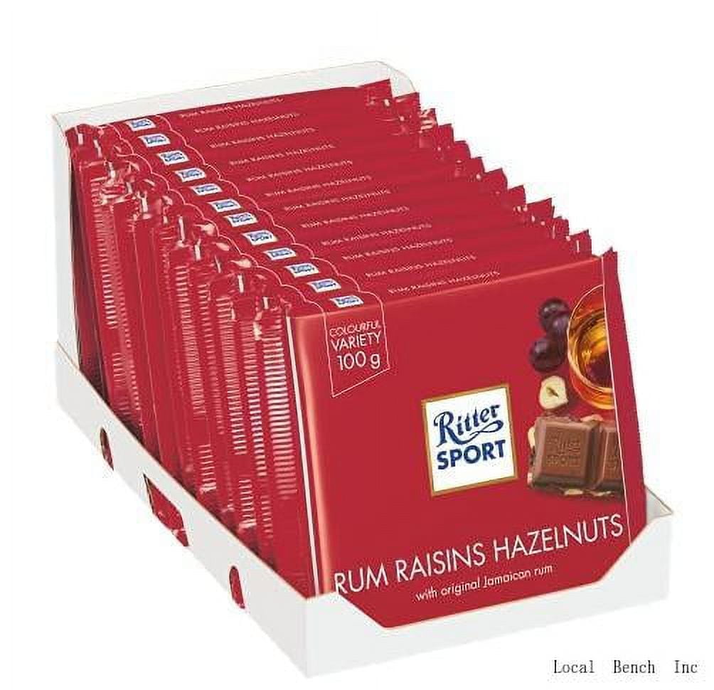 Ritter Chocolate Sport Rum Raisin Hazelnut 12/100G - Walmart.com