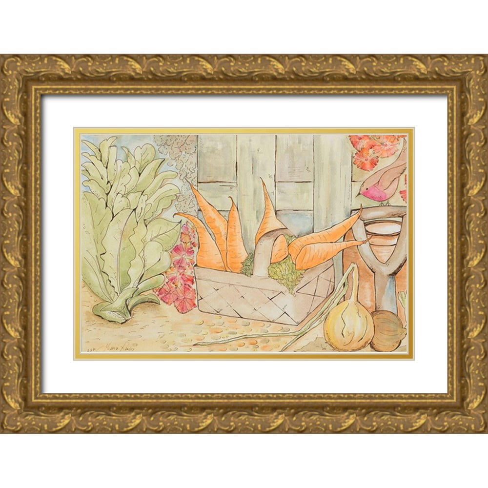 Ritter, Gina 24x17 Gold Ornate Wood Framed with Double Matting Museum ...