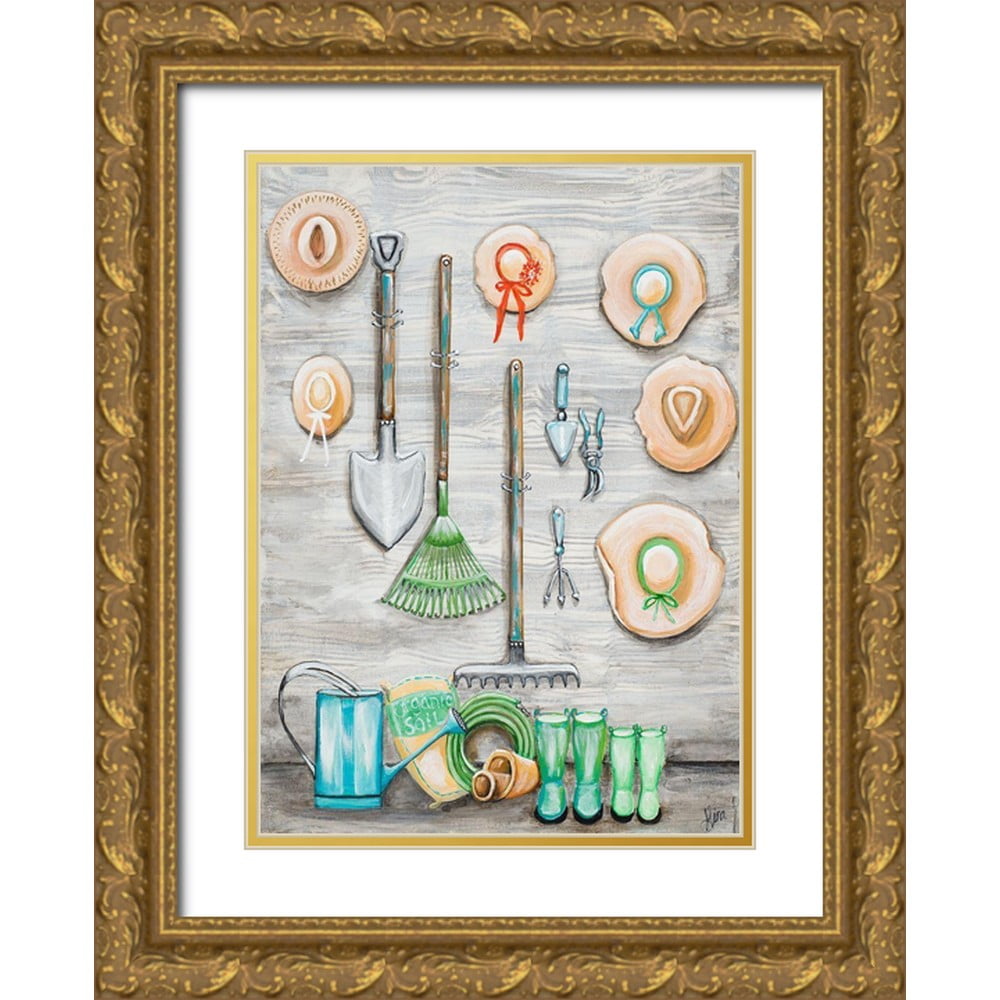 Ritter, Gina 24x32 Gold Ornate Wood Framed with Double Matting Museum ...