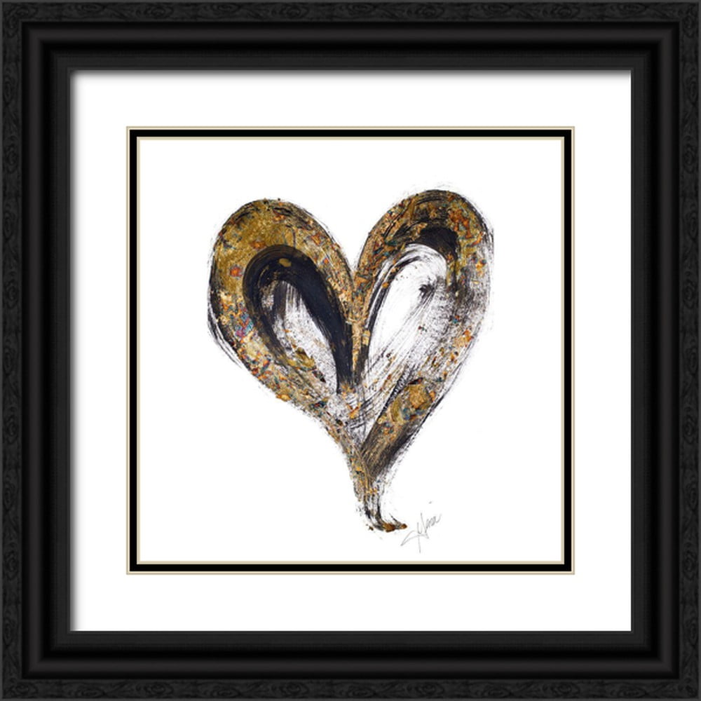Ritter, Gina 26x26 Black Ornate Wood Framed with Double Matting Museum Art Print Titled - Heart ...