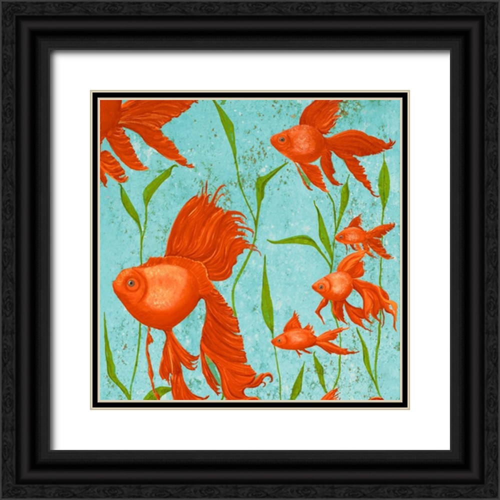 Ritter, Gina 26x26 Black Ornate Wood Framed with Double Matting Museum ...