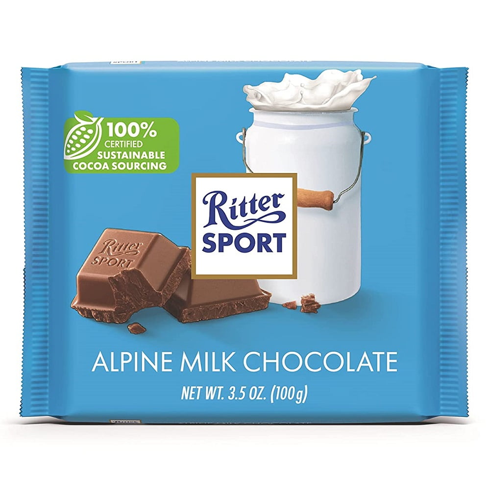 Ritter Sport Alpine Milk Chocolate 100g (Pack of 3) - Walmart.com