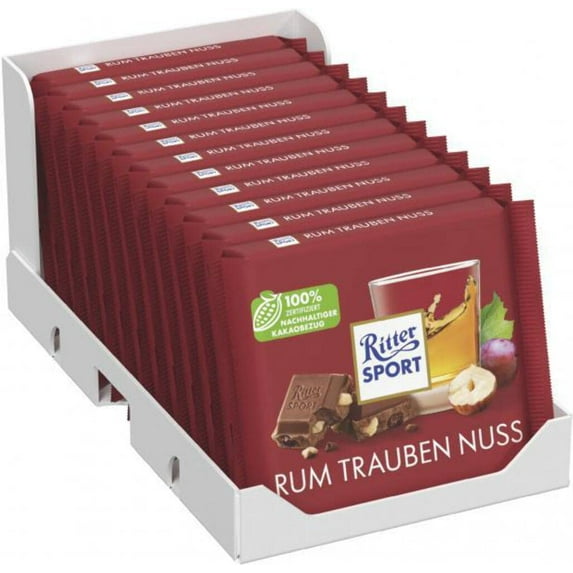 Ritter Sport Chocolate | BCF26 Ritter Sport Variety Rum Grape Nut ...