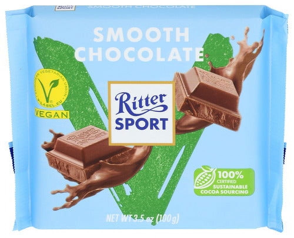 Ritter Sport Chocolate Bar, Vegan, 3.5oz, Multiple Flavors, Peanut ...