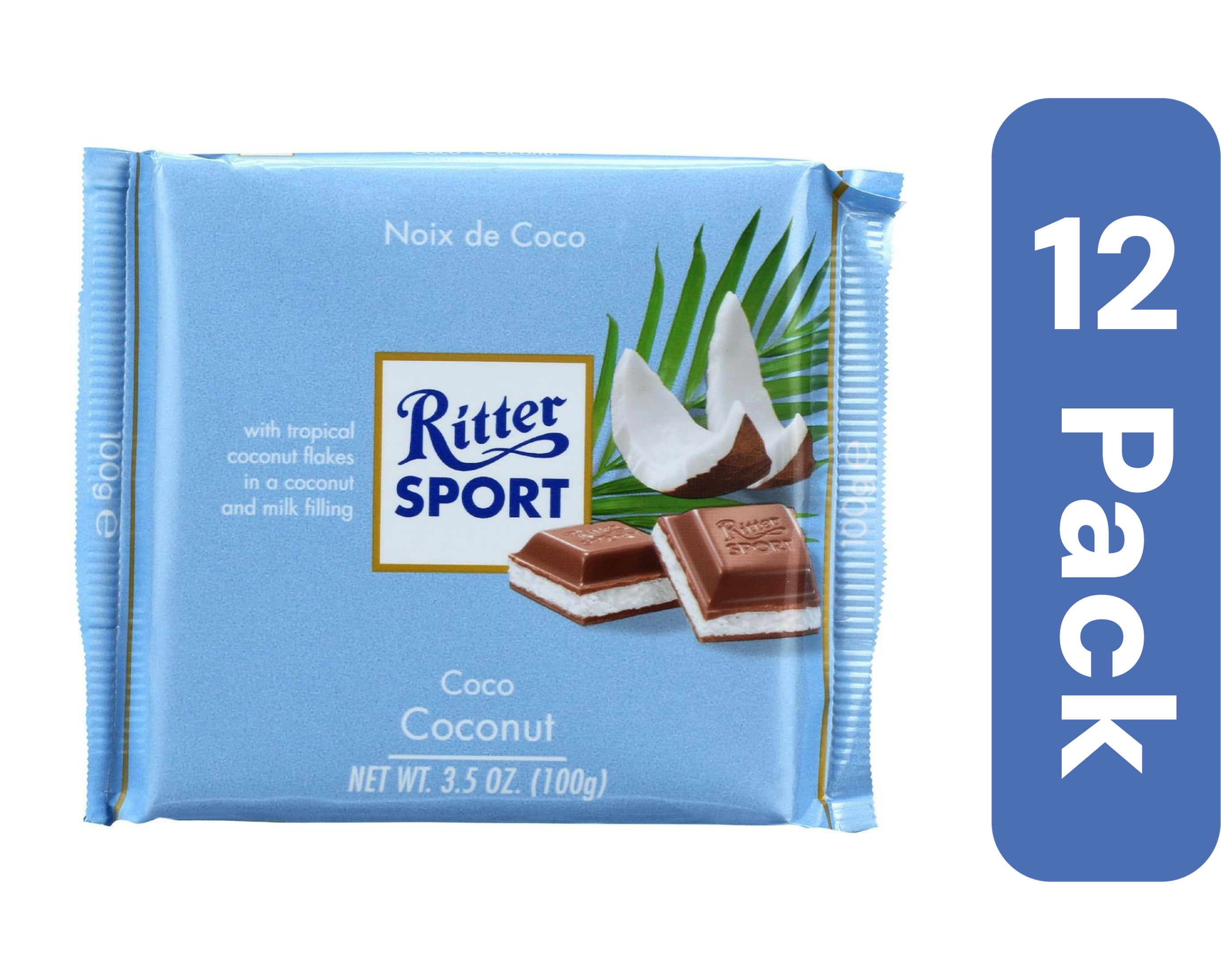 Ritter Sport Chocolate Bar Coconut 3.5 oz (Pack Of 12) - Walmart.com
