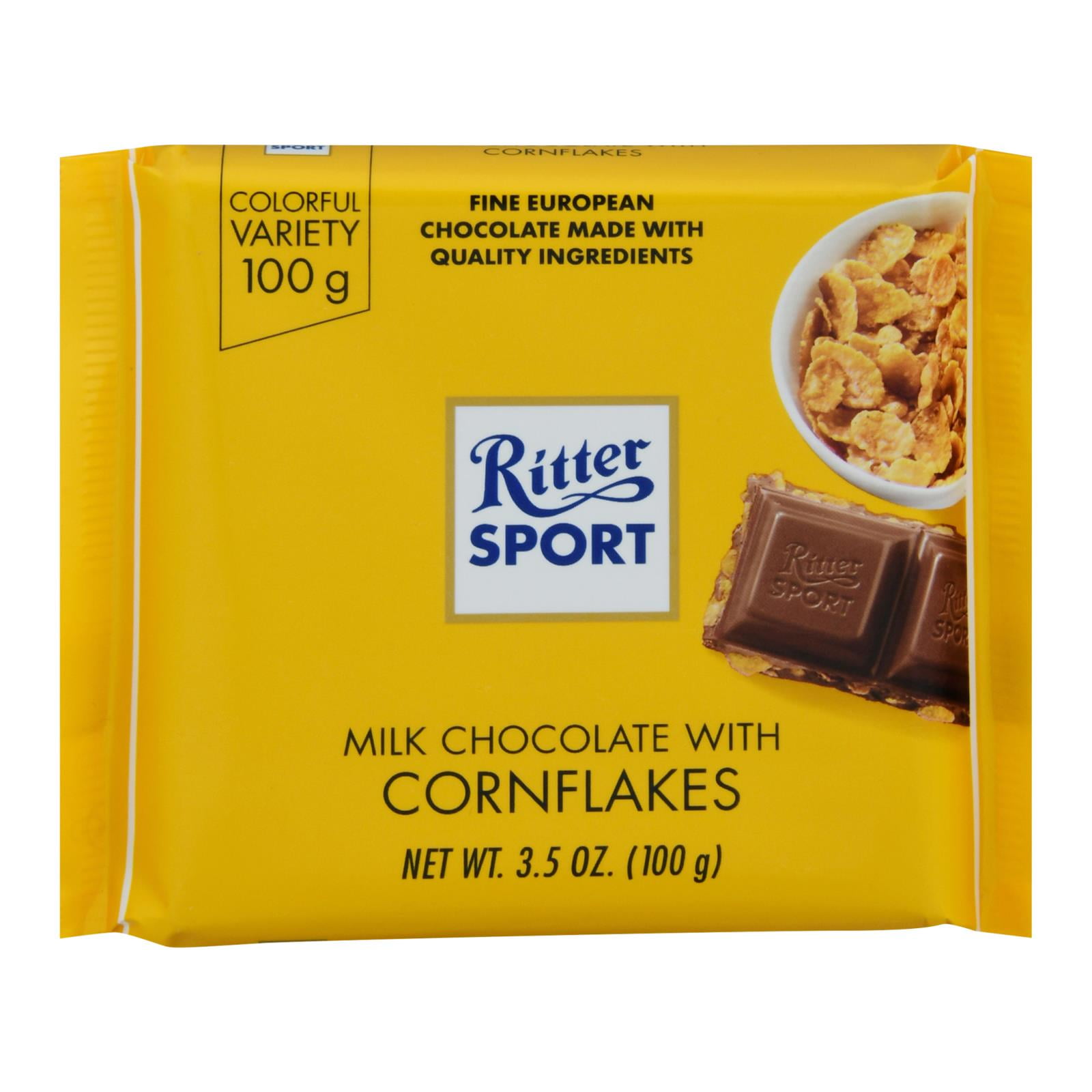 Ritter Sport Chocolate Bar - Milk Chocolate - Corn Flakes - 3.5 oz Bars ...