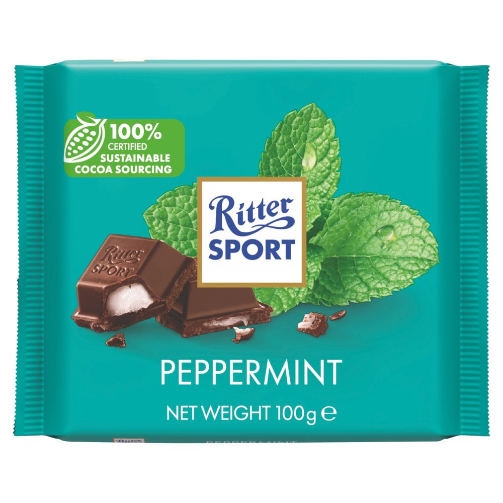 Ritter Sport Chocolate Bar Peppermint, 3.5 oz - Walmart.com