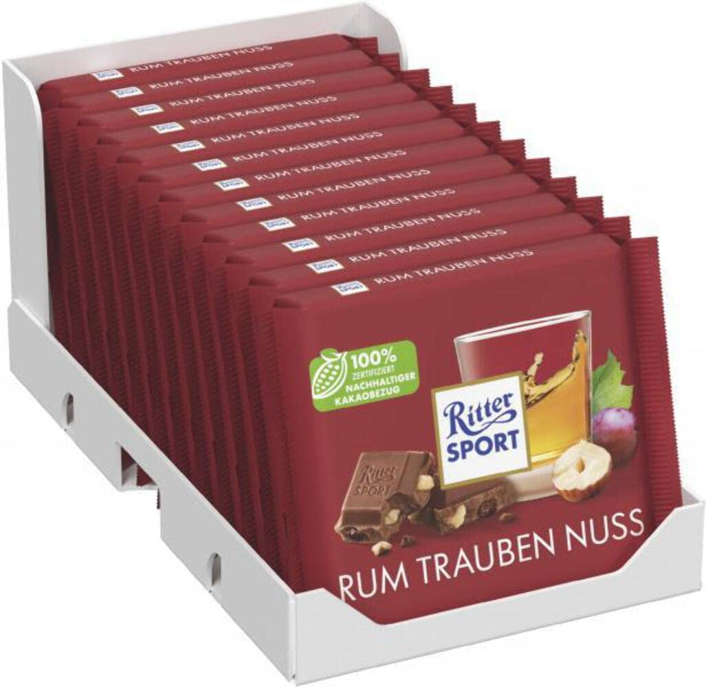 Ritter Sport Chocolate | Ritter MDA05 Sport Variety Rum Grape Nut ...