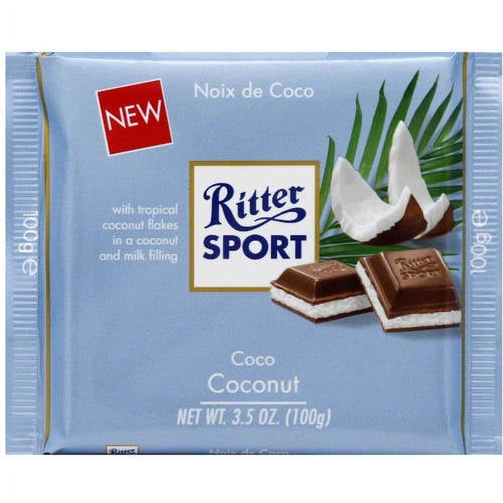 Ritter Sport Coconut Chocolate Bar, 3.5 oz, (Pack of 12) - Walmart.com