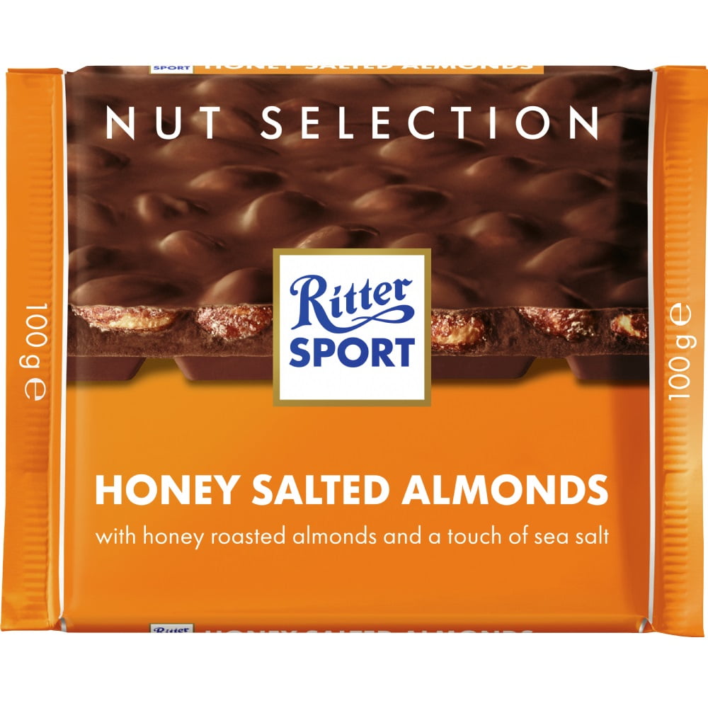 Ritter Sport Honey Salt Almond Chocolate Bar 100g (Pack of 11 ...